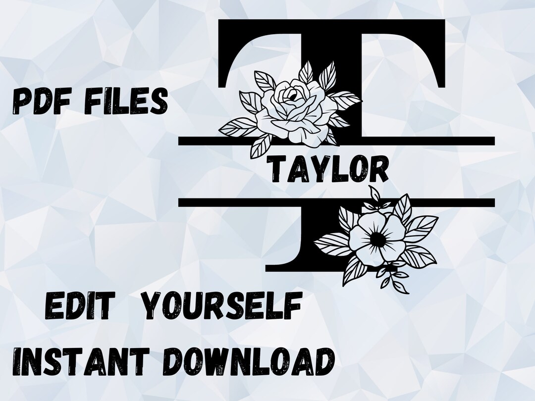 Split Monogram Svg Bundle , Split Monogram Alphabet A B C , Best ...