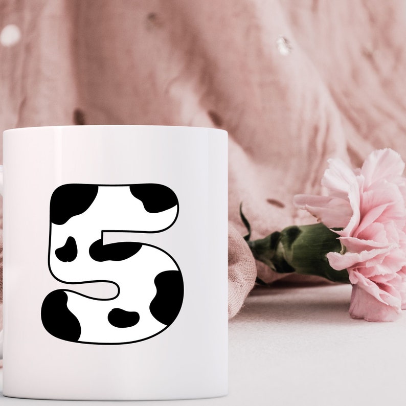 Cow Print Numbers 0-9 Svgs Animal Cow Numbers Svg Birthday Shirts Svg ...