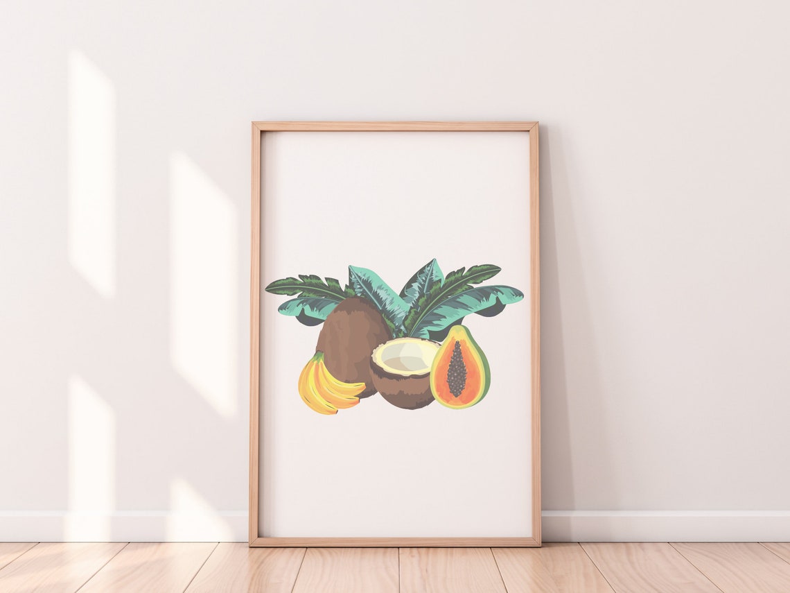 Watercolor Fruits Clipart Cute Fruits Clipart Tropical - Etsy