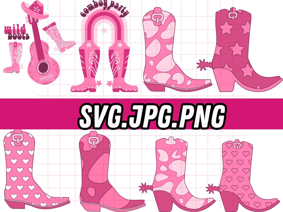 Cowgirl Svg Bundle Cowgirl Hat Svg Cowgirl Boots Svg Cow - Etsy