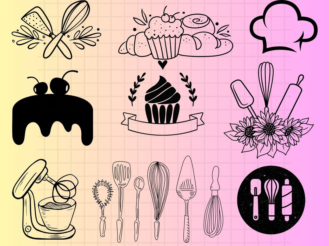 Baking Svg Bundle for Cricut Shirt\ Baking Clipart Bundle\ Baker Svg ...