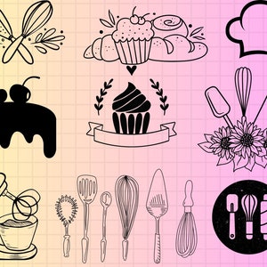 Baking Svg Bundle for Cricut Shirt\ Baking Clipart Bundle\ Baker Svg ...