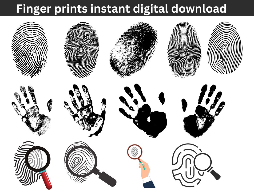 Fingerprint SVG ,fingerprint Stencil ,fingerprint PNG, Biometric SVG ...