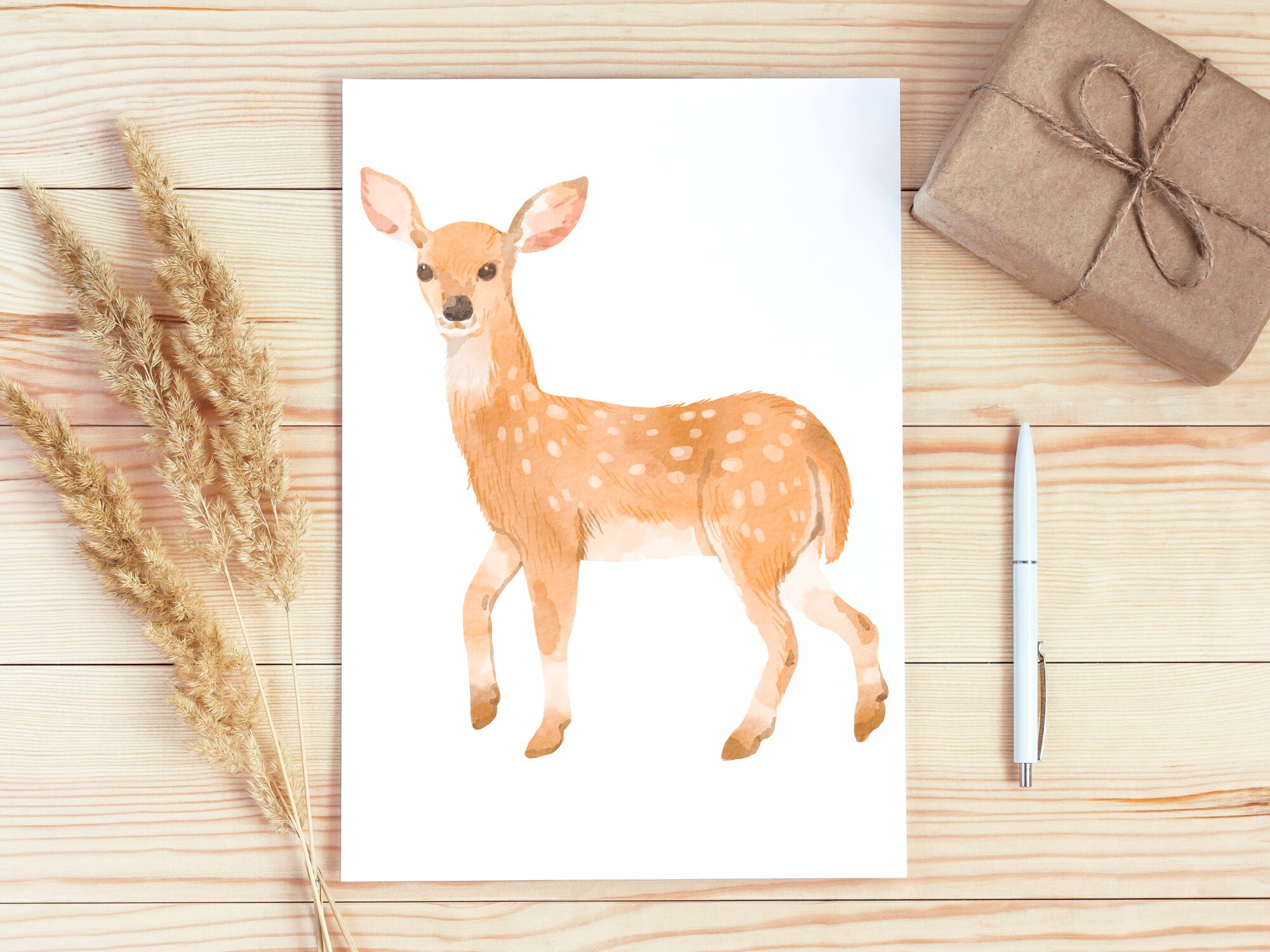 Woodland Animals Clipart Watercolor Woodlands Clipart Deer - Etsy