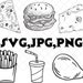 Fast Food Svg Bundle\ Fast Food Clipart\ Fast Food Svg\ Burger Svg\ Hot ...