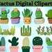 Cactus Digital Clipart ,cactus Svg Bundle ,succulent Svg Png ,cactus ...