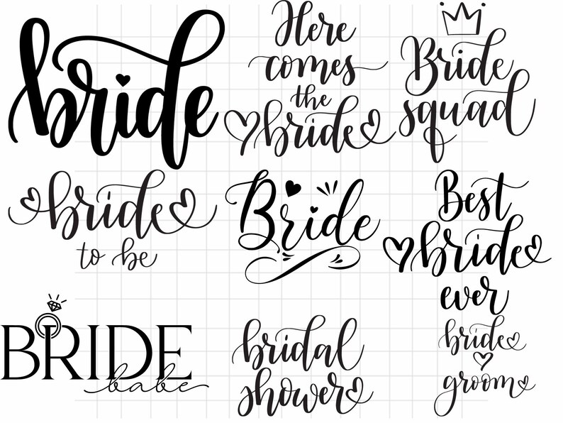 Bride Svg\ Wedding Finger Svg\ Vector Cut File for Cricut\ Silhouette ...