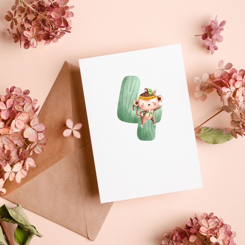 Safari Number Clip Art Printable Numbers 0-9 Digital Numbers Banners ...