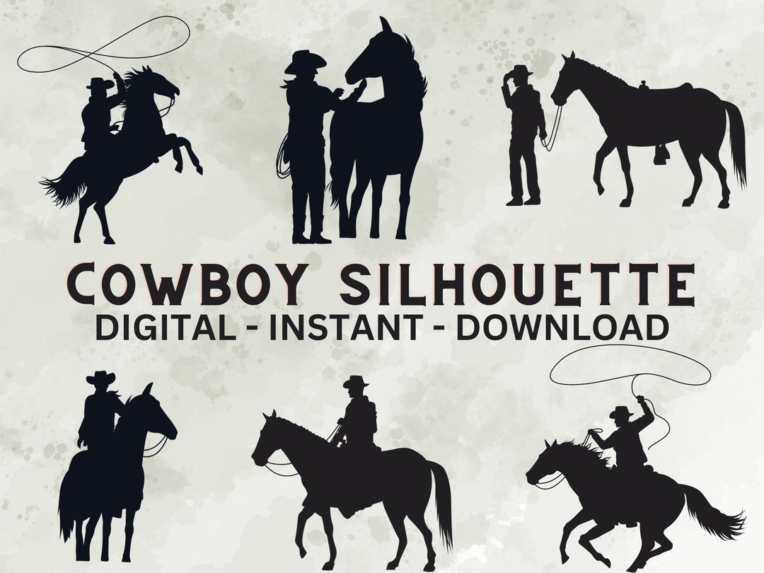 Roping Cowboy Svg, Cowboy Silhouette Svg, Country Svg, Cowboy Png ...