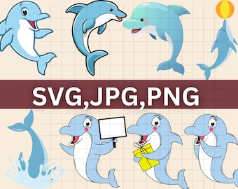 Dolphin SVG, PNG, EPS, Dxf, Tropical, Beach Sunset Palm Trees, Digital ...