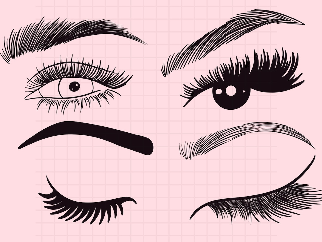 Eyelash Svg\ Eyelash and Eyebrow Svg\ Beauty Svg\ Eyelashes and ...
