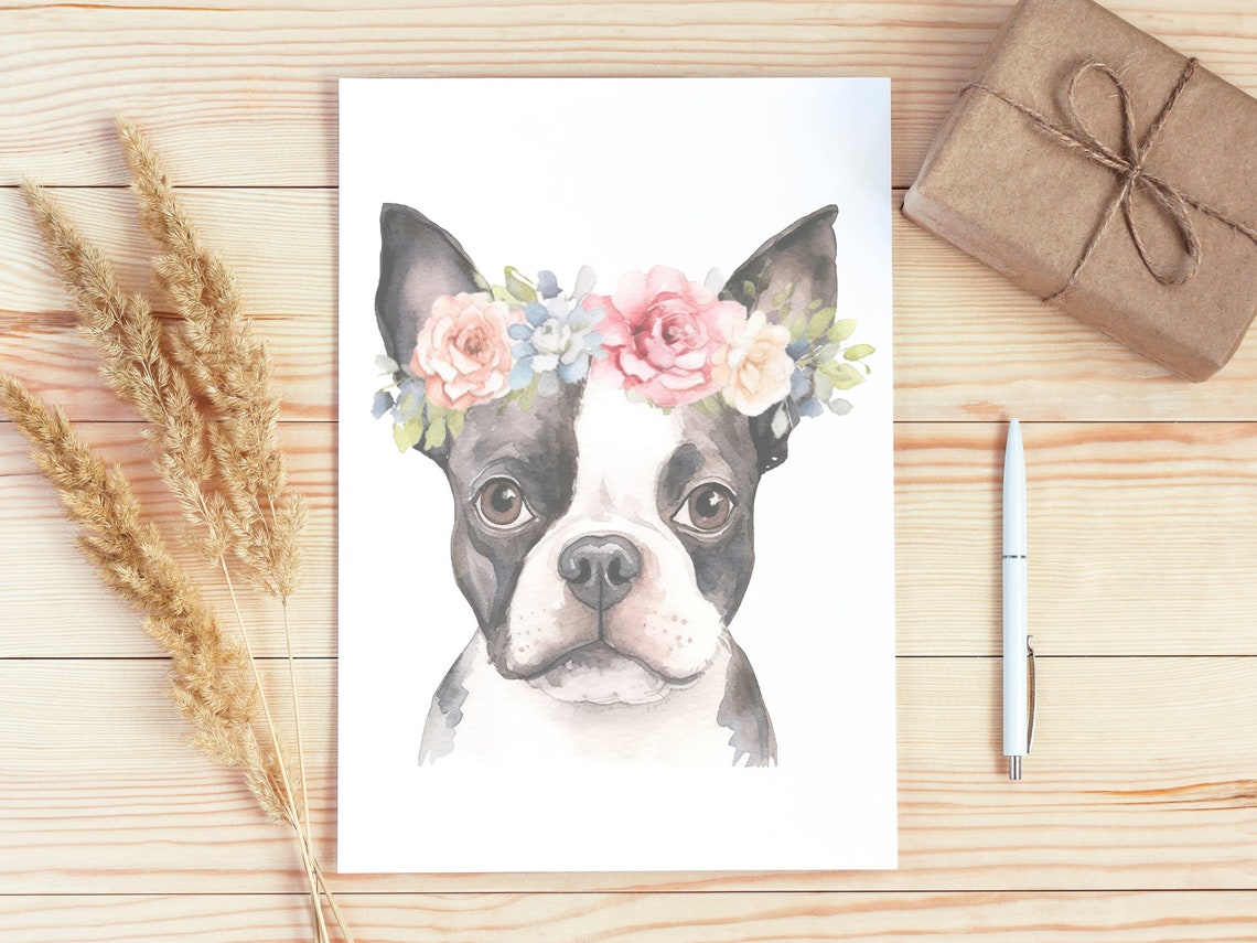 Floral Dog Clipart floral Dog Png floral Dog Dog Clipart - Etsy