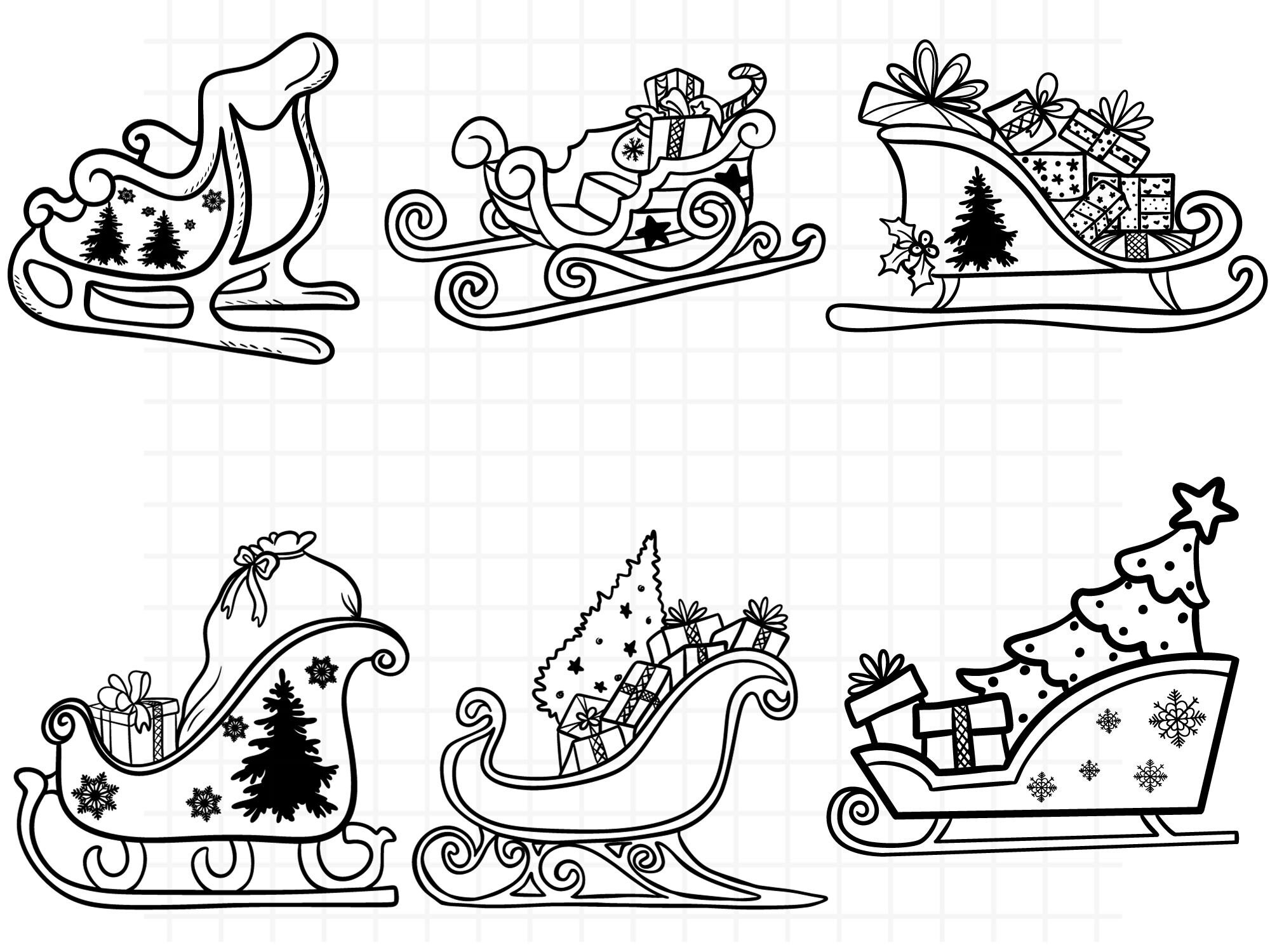 Santa Sleigh Svg\ Sleigh Svg Christmas\ Sleigh Svg Christmas Svg\ Svg ...