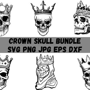 Ultimate Skull Crown Svg , Beautiful Skull Crown Clipart , Well Quality ...