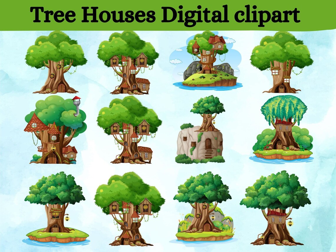 Tree House Clipart , Tree House PNG , Watercolour Tree House Clipart ...
