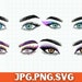 Beautiful Eyes Svg Bundle Eyelashes SVG Eyes Svg Makeup Svg Woman Face ...