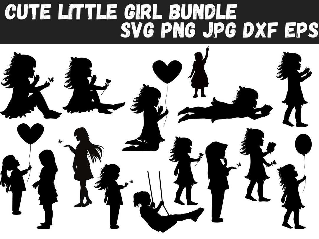 Cute Little Girl Svg Bundle , Best and High Quality Product , Ultimate ...