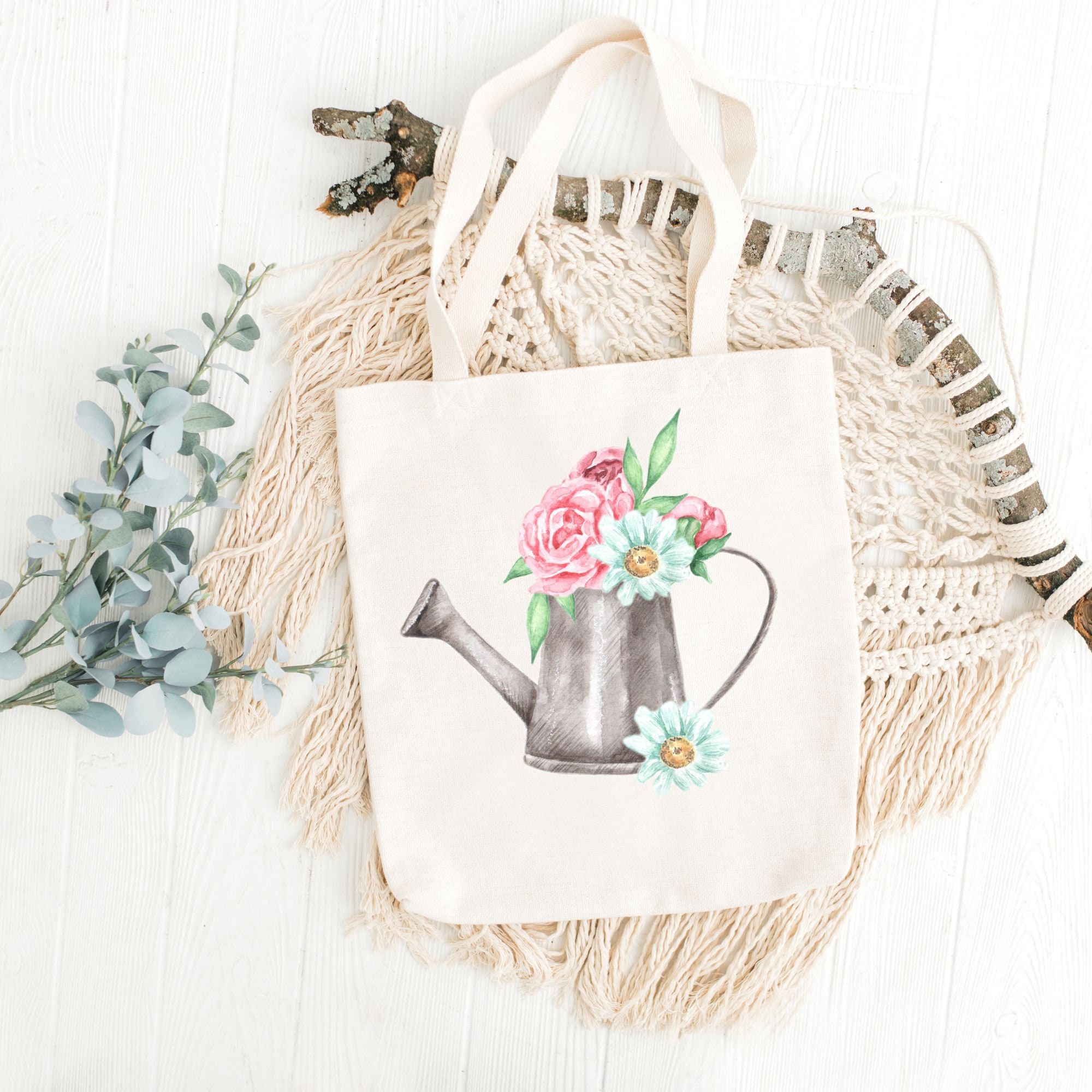 Watercolor Floral Watering Can Clipart Bundle\ Floral Watering Can ...