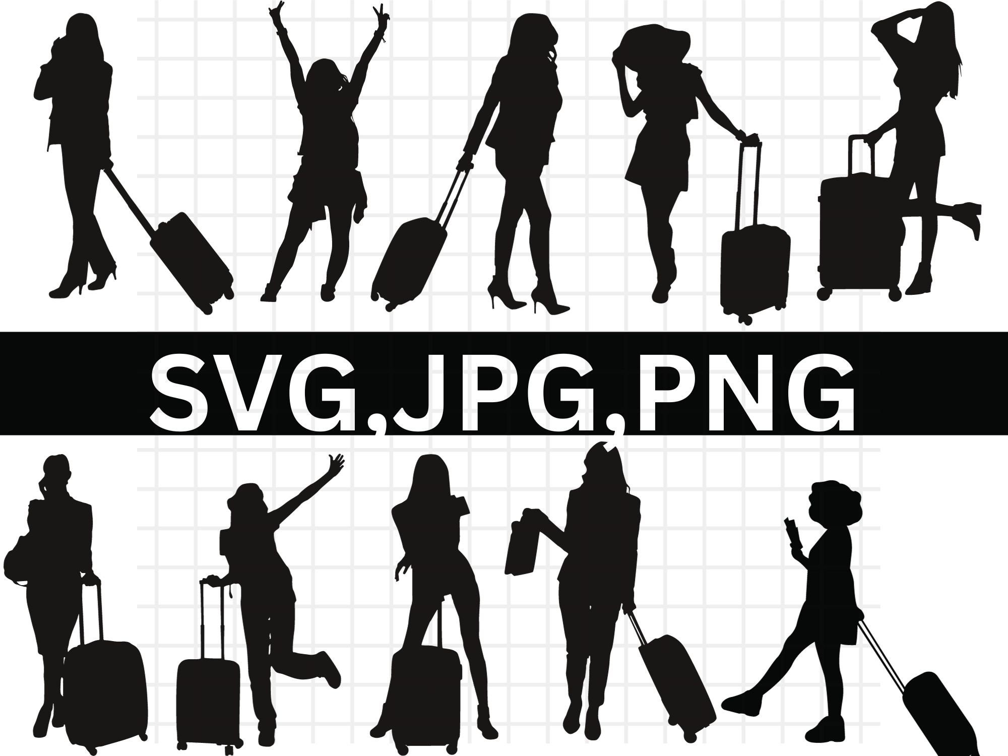 Travel SVG Girl Travel PNG Traveling PNG Clipart Woman Travel Images ...