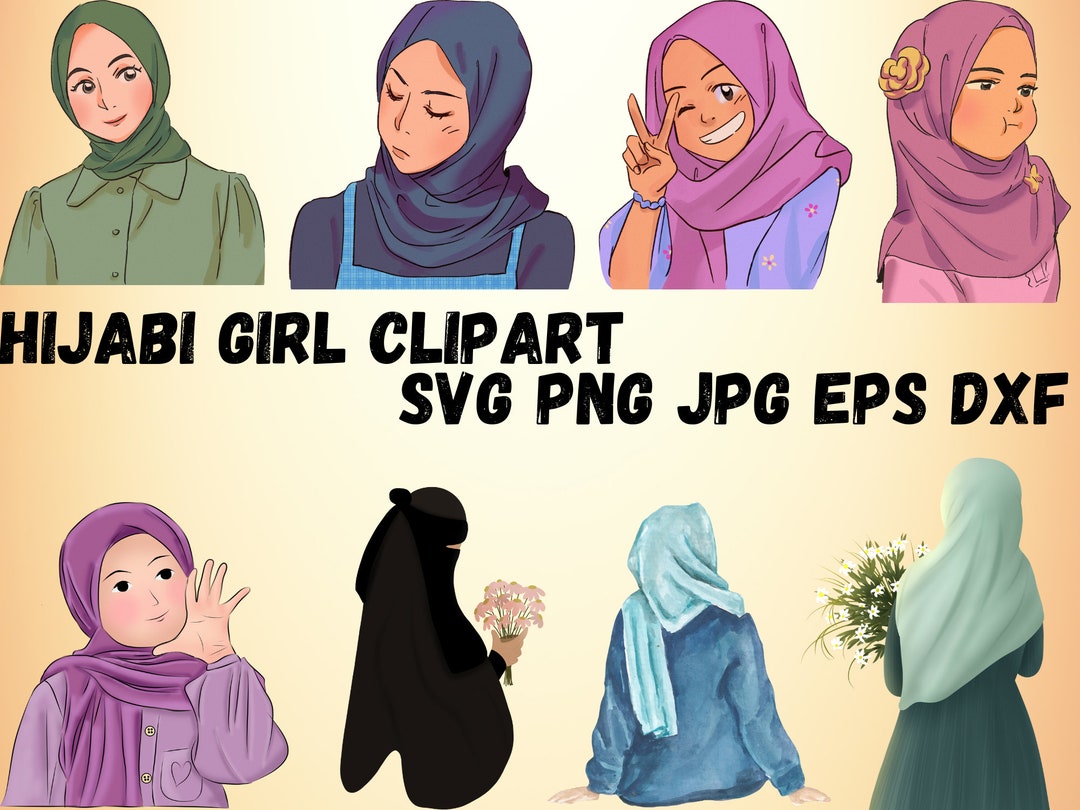 Beautiful Hijab Girl Clipart , Best and High Quality Clipart Bundle ...
