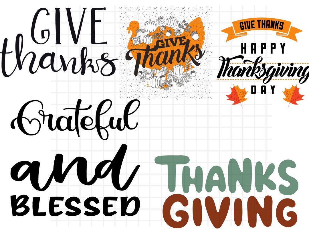 Thanksgiving Svg Bundle\ Give Thanks Png\ Thanks Giving Svg\ Thankful ...