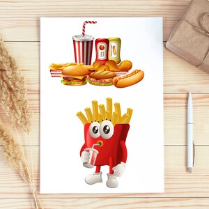 Fast Food Clipart | Cute Fast Food Clipart | Fast Food Icons | Junk ...