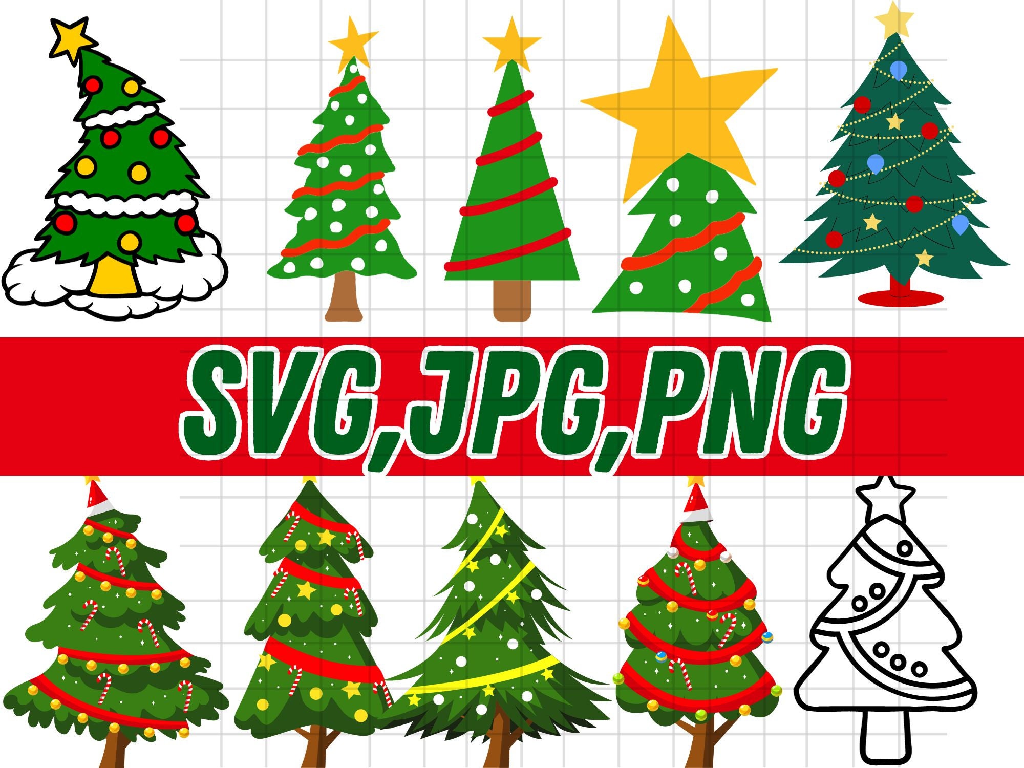 Christmas Tree Svg Bundle Christmas Svg Christmas Tree Svg Christmas ...