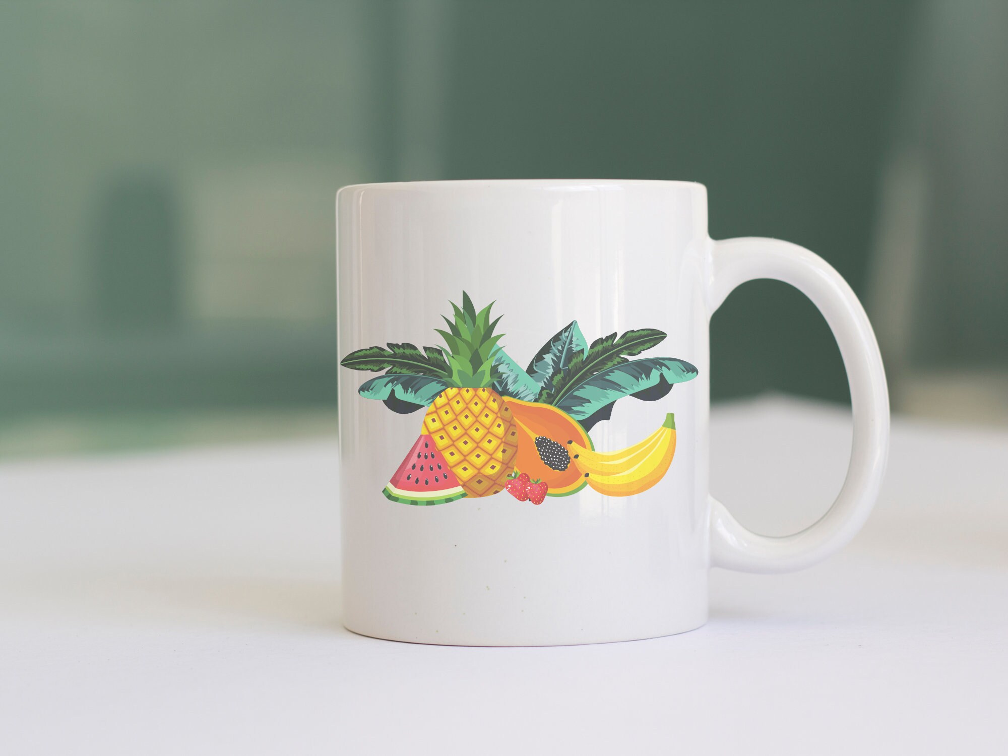 Watercolor Fruits Clipart Cute Fruits Clipart Tropical - Etsy