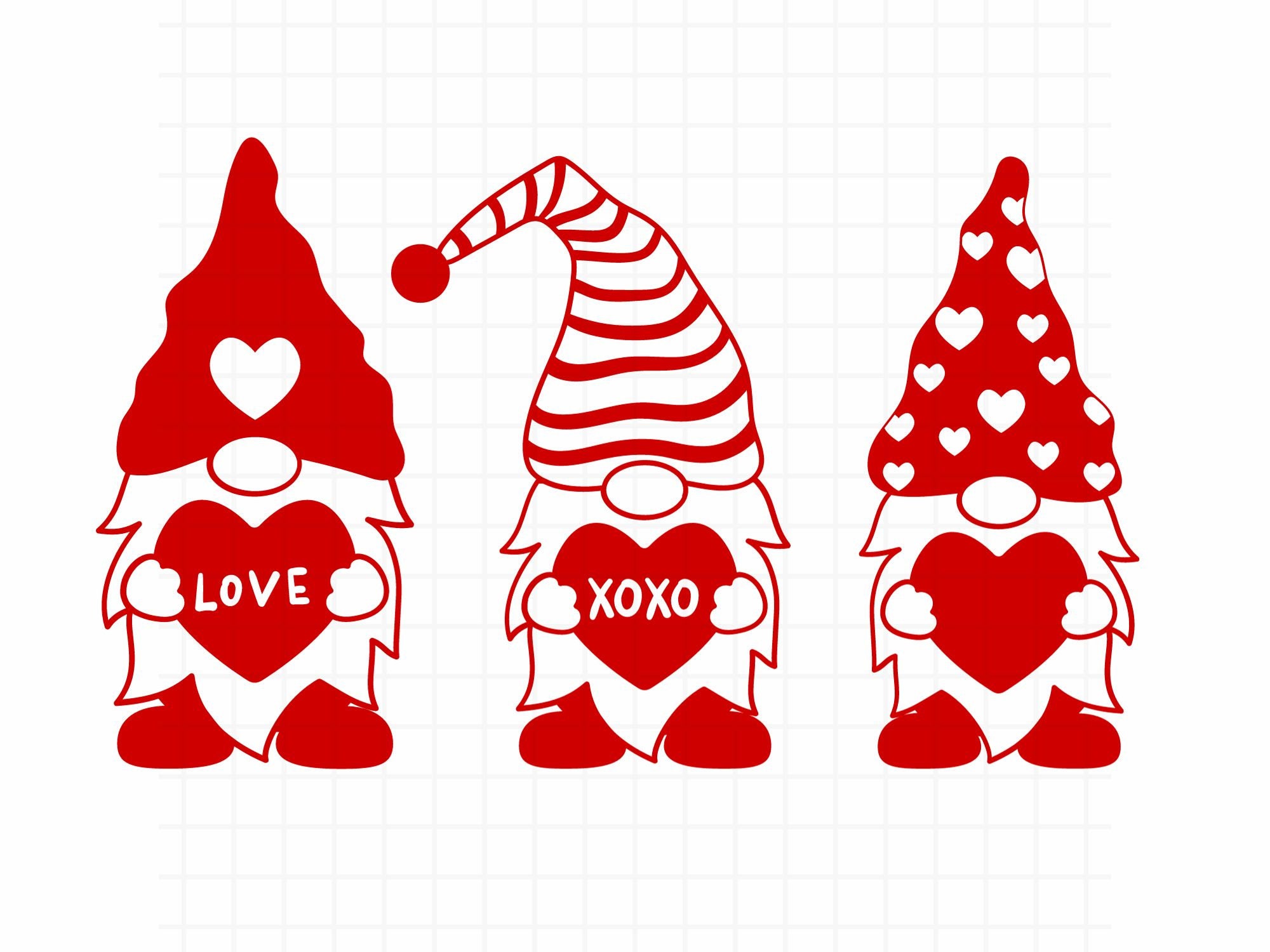 Valentine Gnomes Svg Bundle, Valentine Day Gnomes SVG, Gnome Svg ...