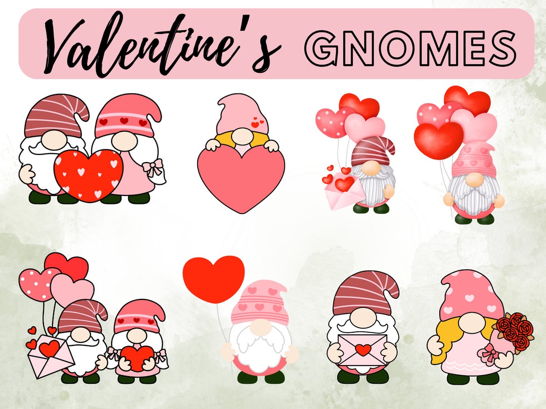 Valentines Day Svg, Gnomes Svg, Heart Svg, Love Svg, Nordic Gnome Svg ...