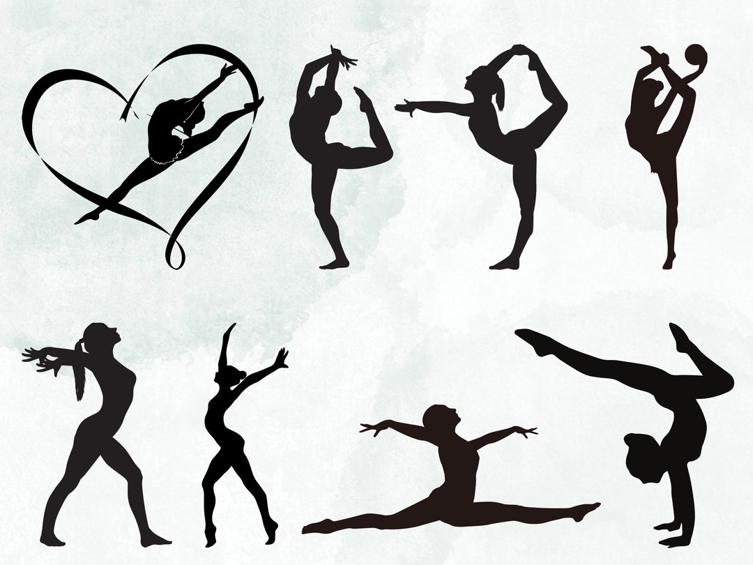 Gymnastic Svg Bundle, Gymnast Svg, Gymnastics Svg, Workout Svg, Gymnast ...