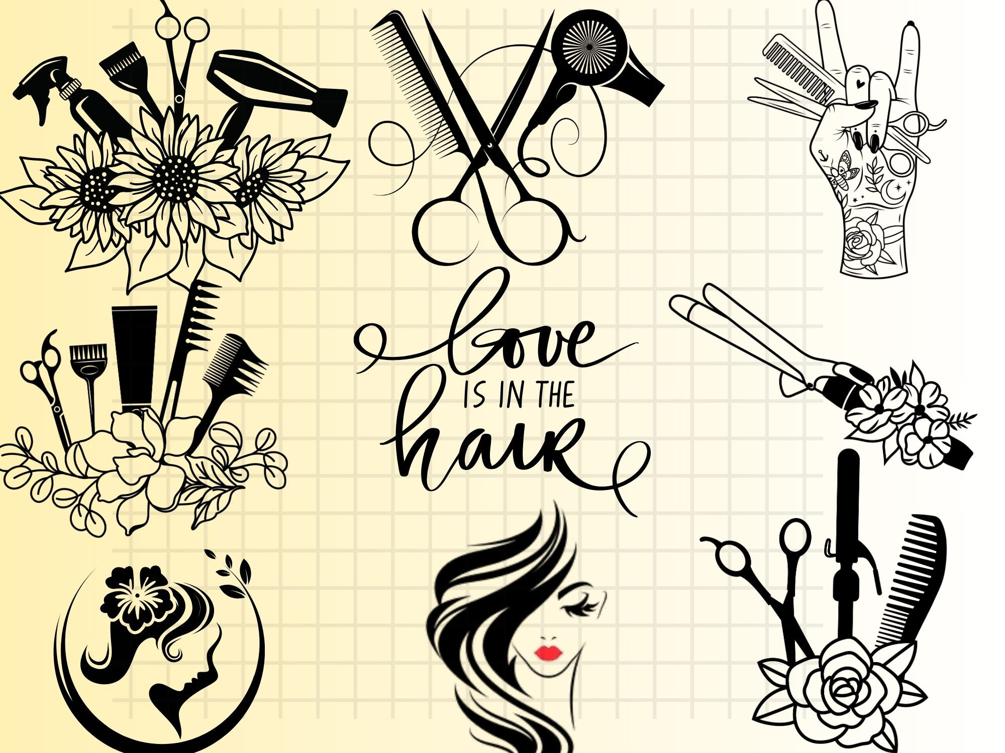 Hairdresser Svg Bundle Hairstylist Svg Cut Files Hairdresser Tools Svg ...