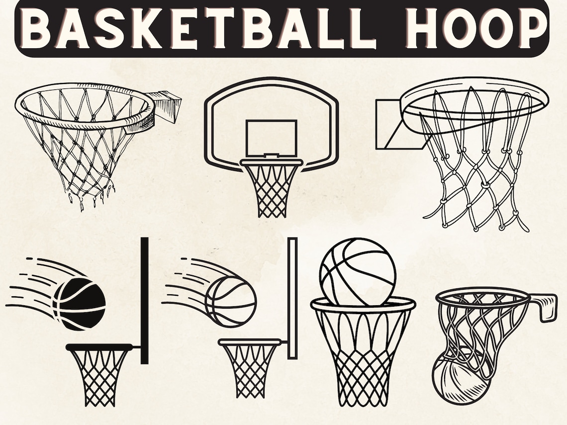 Basketball Hoop SVG Cut File, SVG Files for Cricut, Basketball Clipart ...