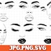 Beauty Face Svg Woman Beauty Human Face Svg Glamour Lady Svg Perfection ...