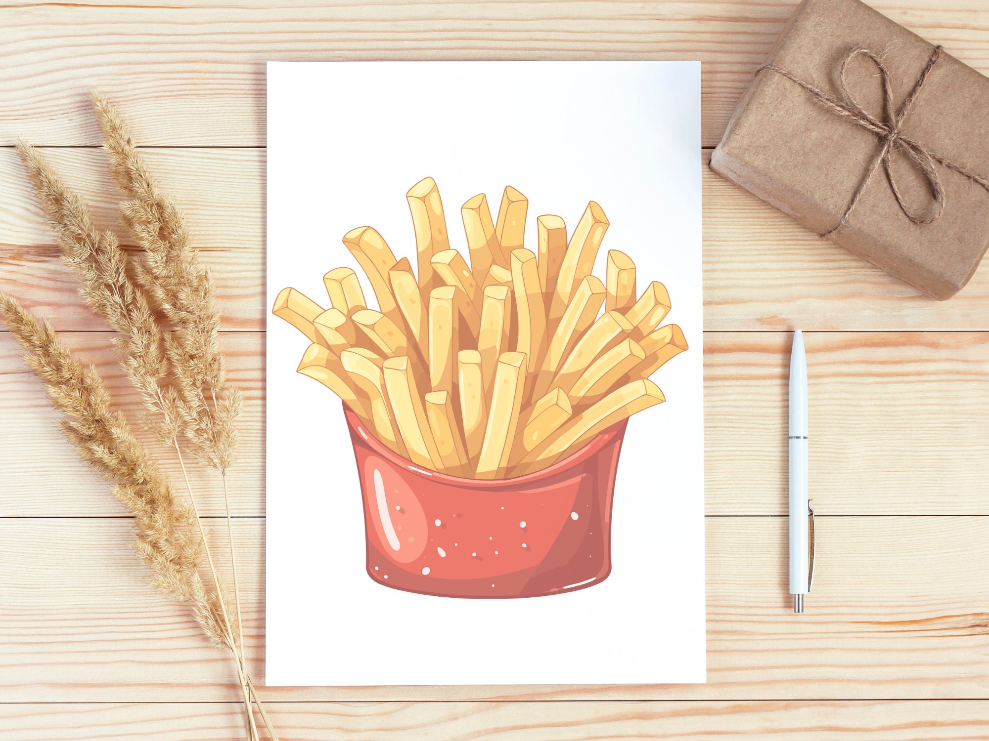French Fries Clipart ,fries Clipart Bundle ,fries Png ,fast Food ...