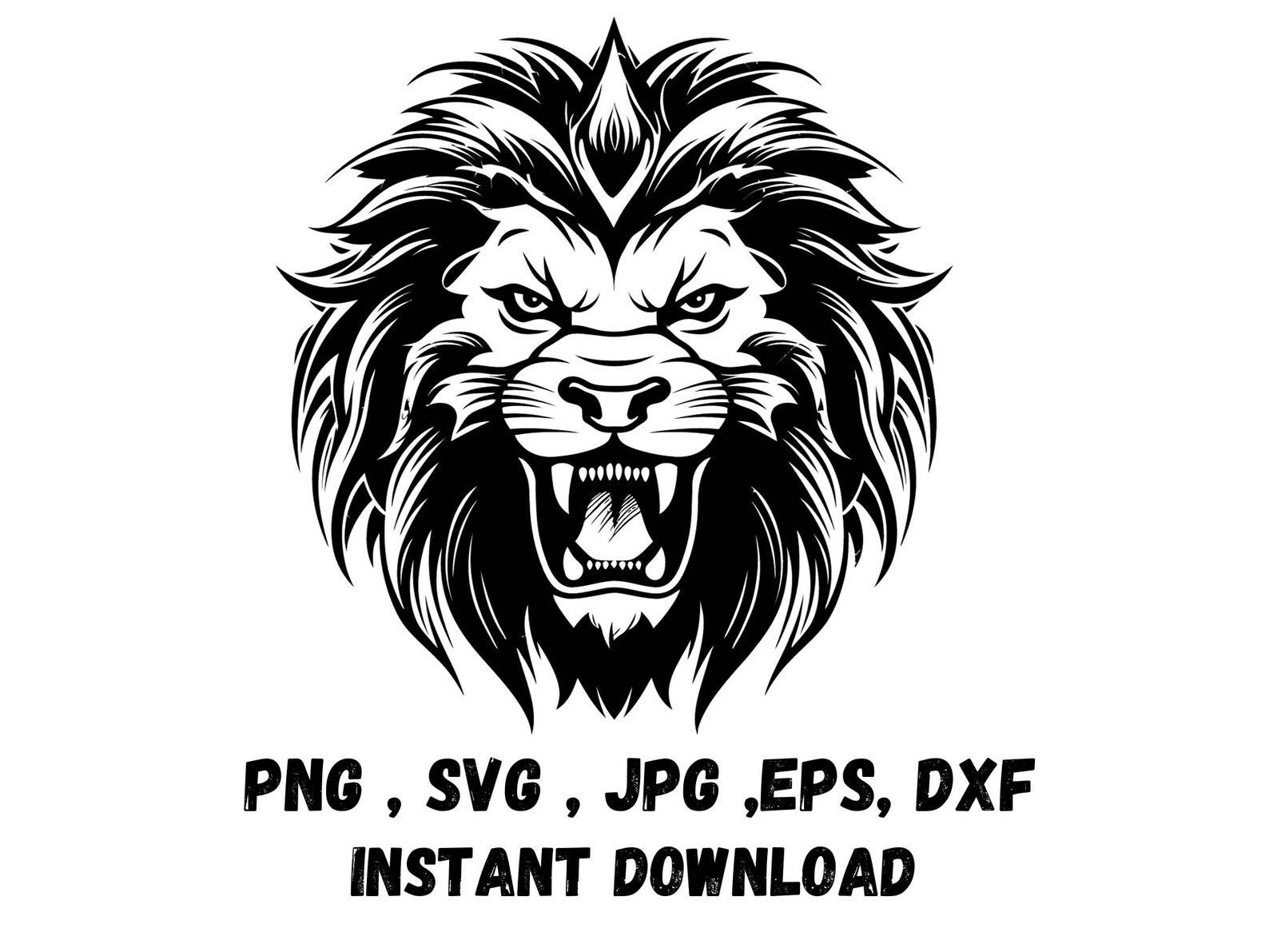 Lion Head Svg , Beautiful Lion Roaring Svg, Lion Head Clipart , Lion ...