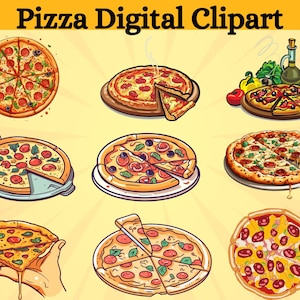 Pizza Digital Clipart , Pizza Clipart , Pizza Svg , Pizza Png , Pizza ...
