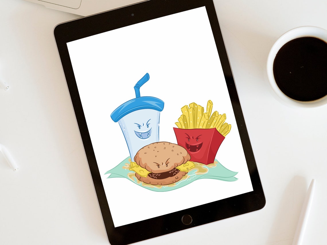 Fast Food Clipart | Cute Fast Food Clipart | Fast Food Icons | Junk ...