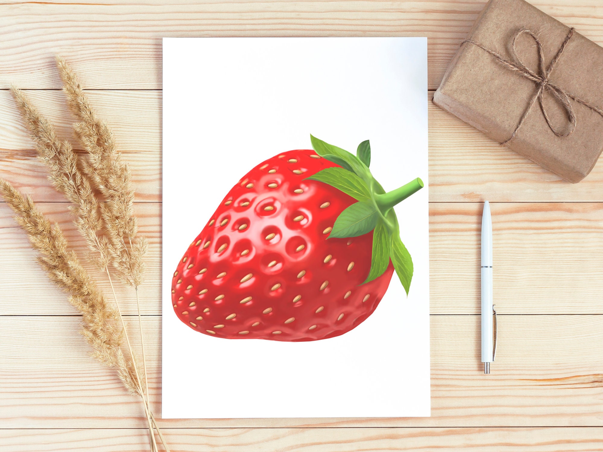 Watercolor Strawberry Clipart Sweets Clipart Strawberry Farm - Etsy