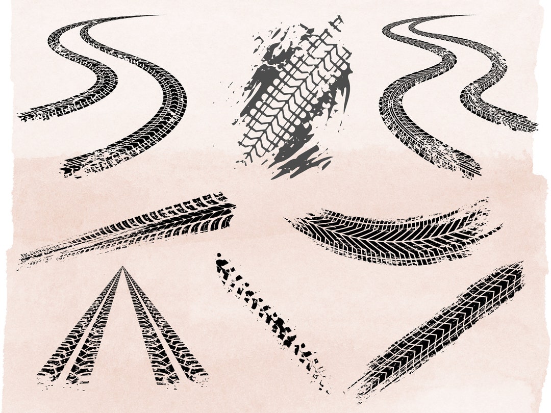 Tire Track SVG, Tire Track Pattern SVG, Tire Dirt Marks SVG, Mud Tire ...
