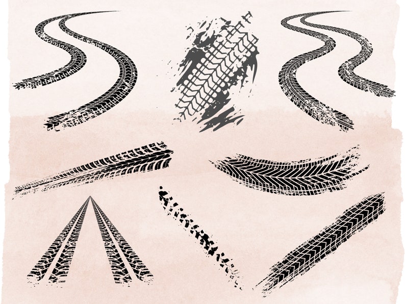 Tire Track SVG, Tire Track Pattern SVG, Tire Dirt Marks SVG, Mud Tire ...