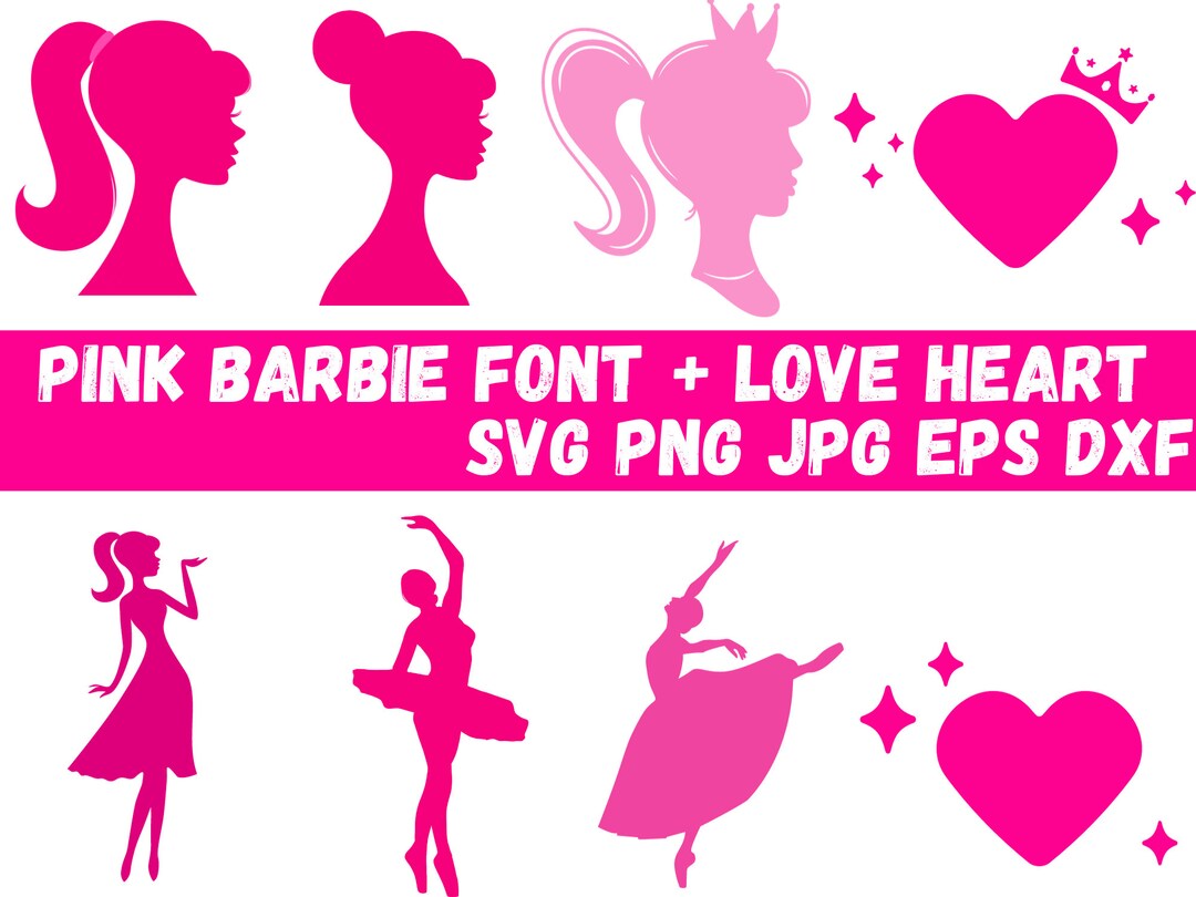 Beautiful Pink Barbie Font Svg , Best and High Quality Font Images ...
