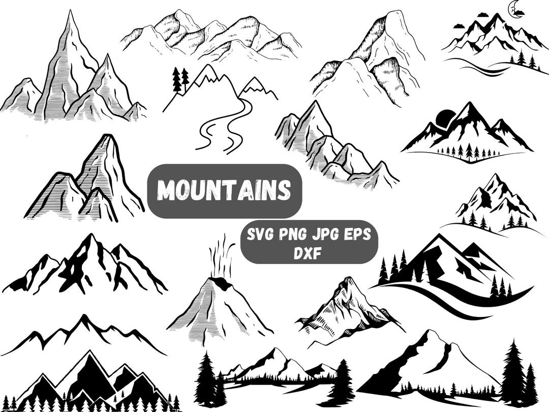 Beautiful Mountain SVG ,mountains SVG, File for Cricut, for Silhouette ...