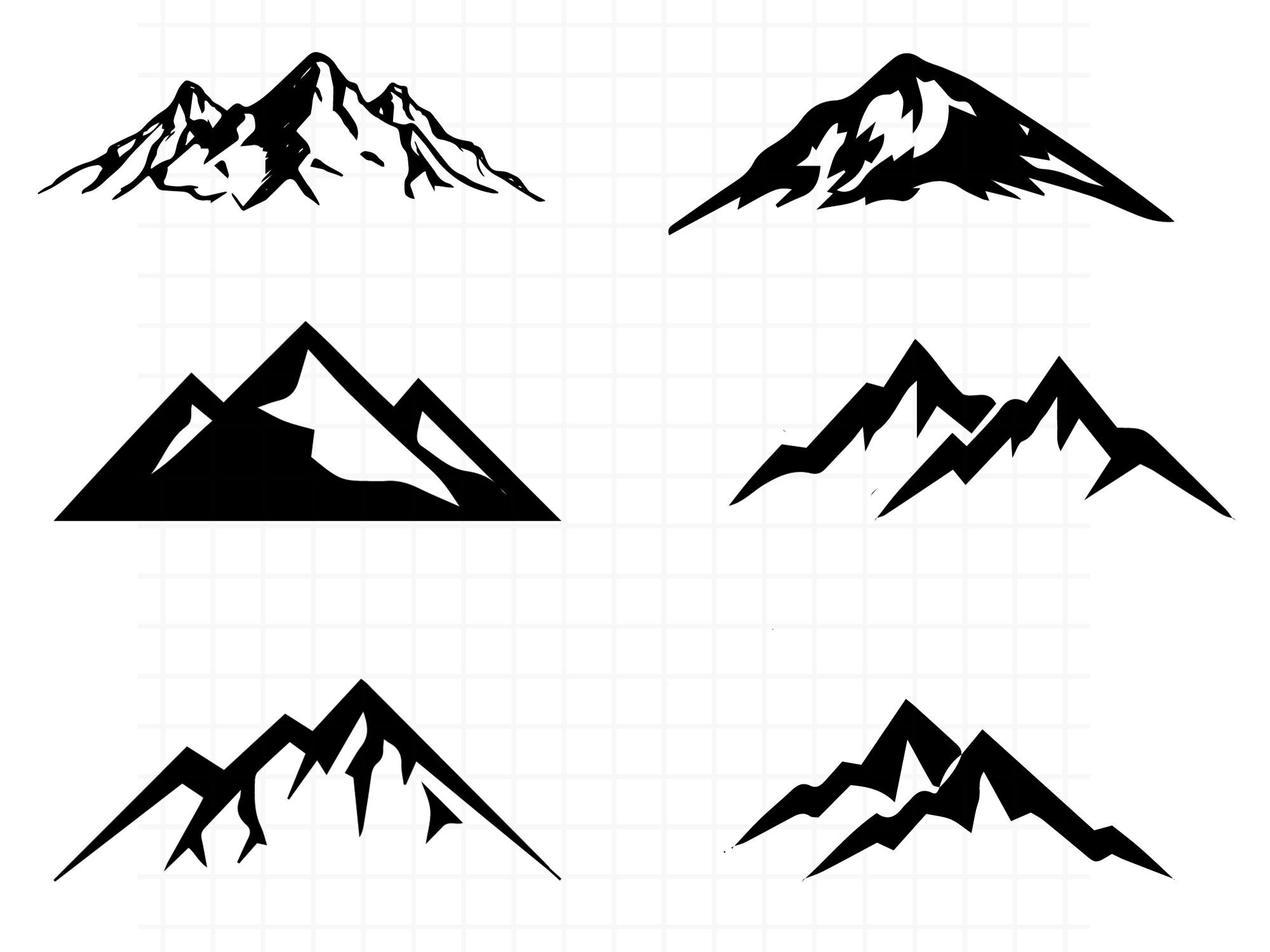 Mountains SVG\ File for Cricut\ for Silhouette\ Cut Files\ Png\ Dxf ...