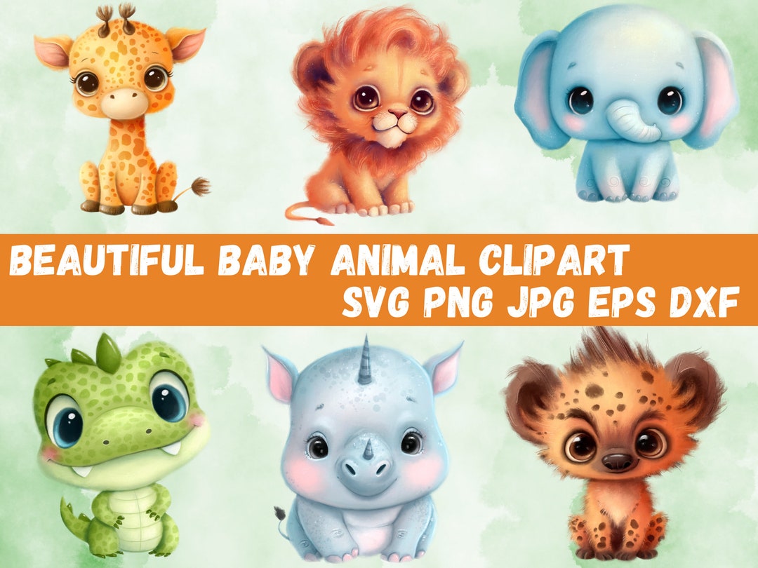 Cute Baby Animal Clipart , Best Quality Baby Animal Cartoon Bundle ...