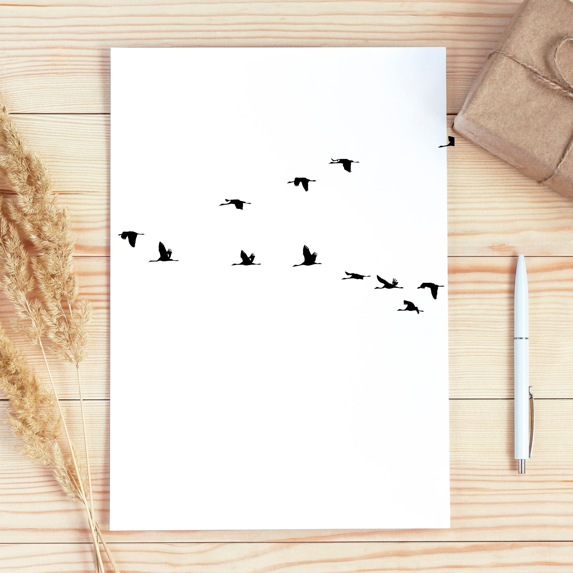 Flock of Birds Svg Bundle SVG JPG PNG Commercial Use Digital Cut Files ...