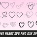 Heart Svg Bundles, Heart Clipart, Hand Drawn Heart Design, Open Heart ...