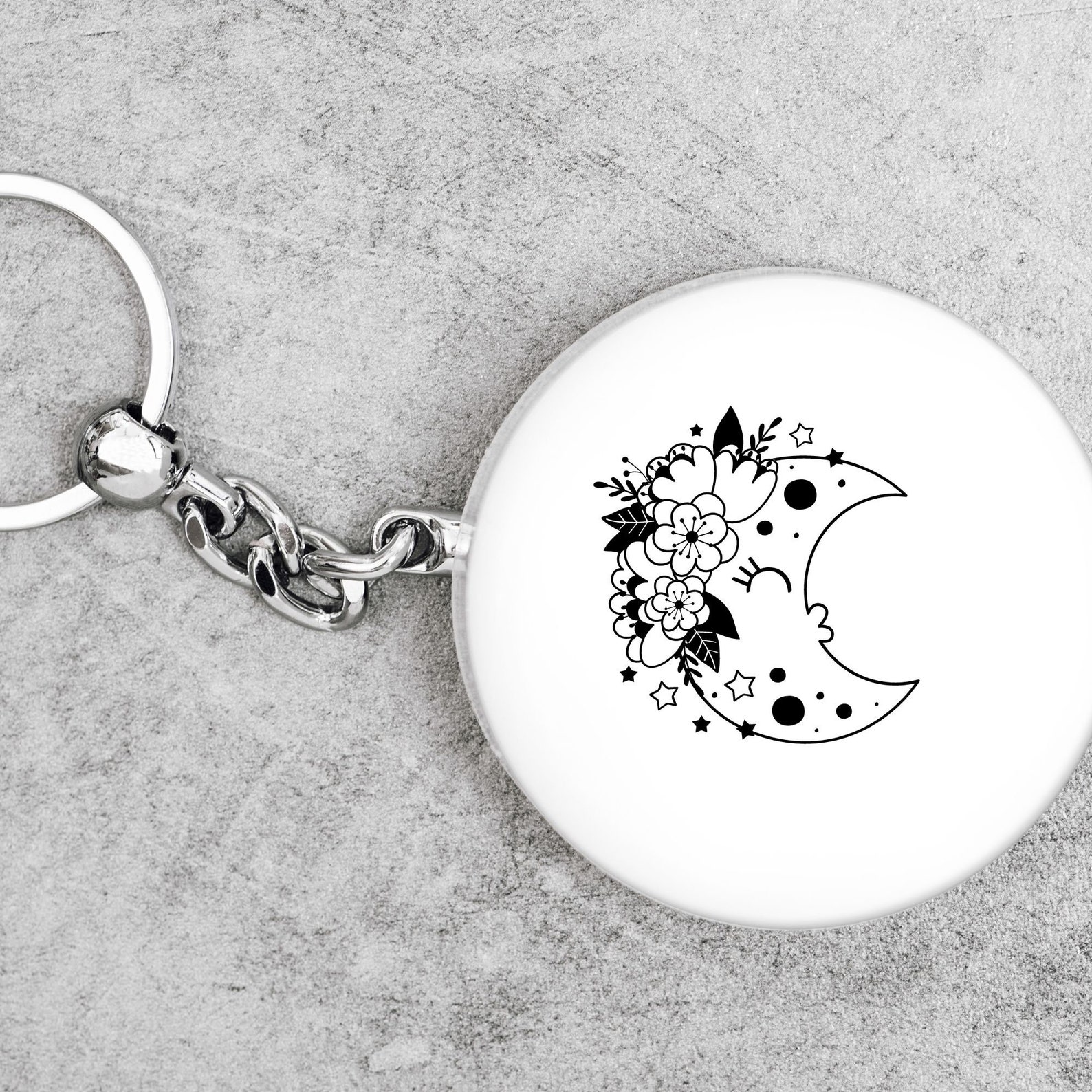Flower Moon SVG File Floral Moon SVG Moon Phases Svg Cut - Etsy