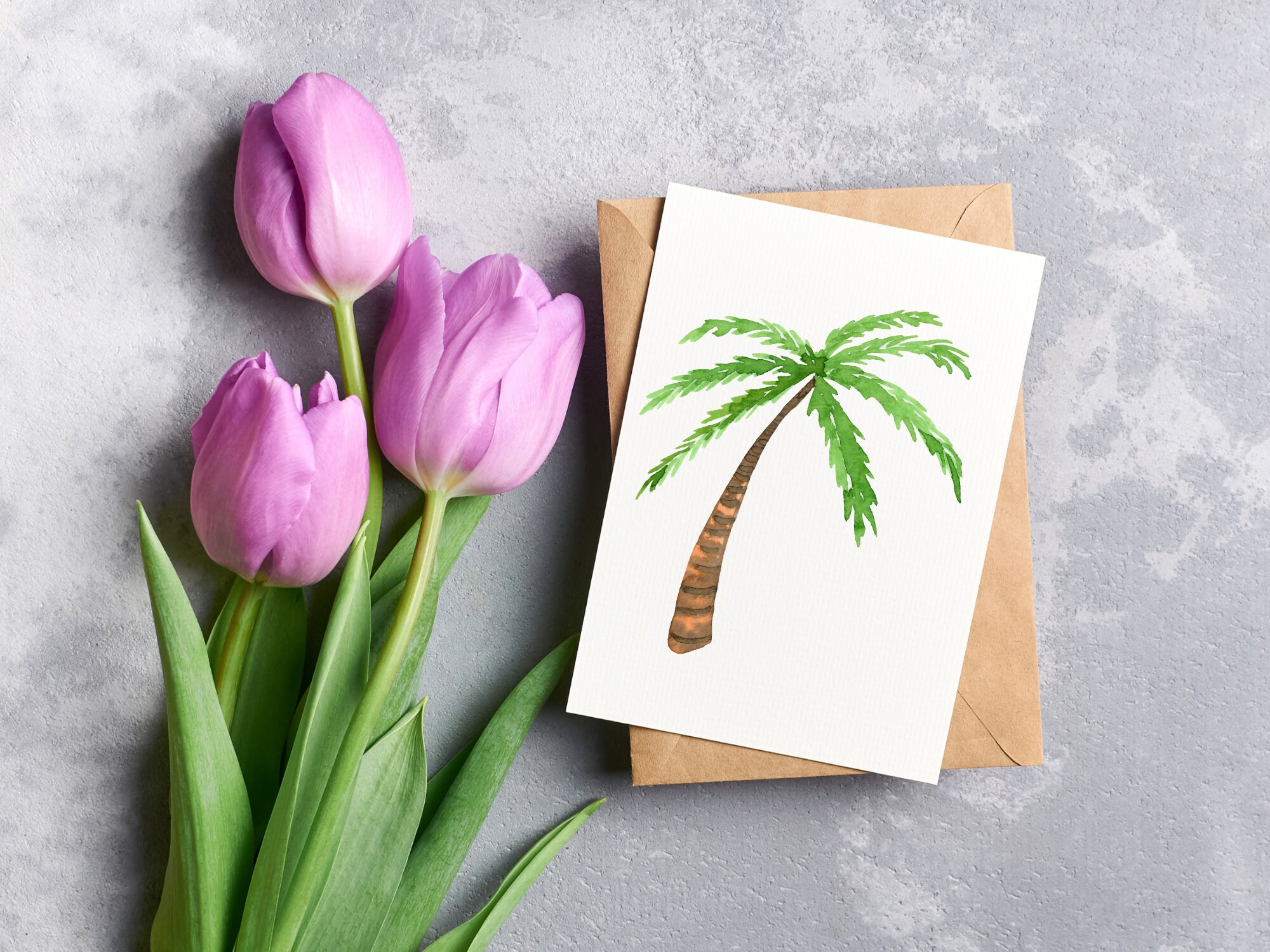 Palm Tree Watercolor Clipart Coconut Trees Clipart Tropical Trees ...