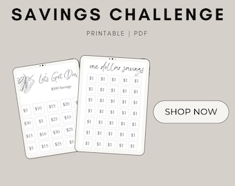 1 Dollar Savings Challenge PDF Woodland Friends Personal Size - Etsy